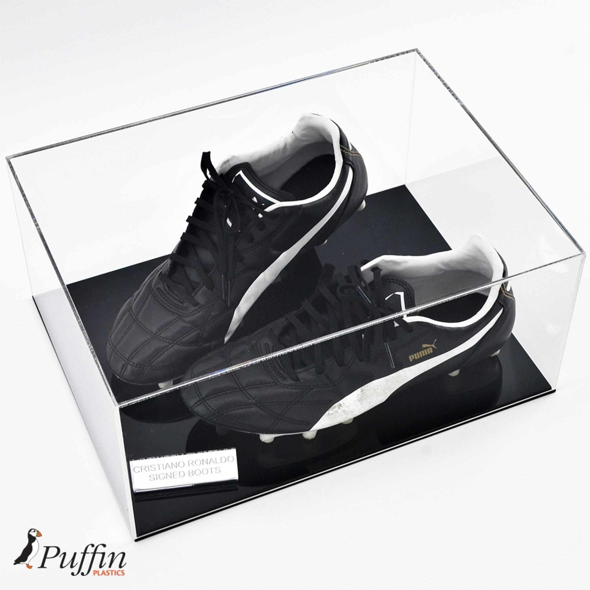Trainer Display Case - Double | Puffin Plastics