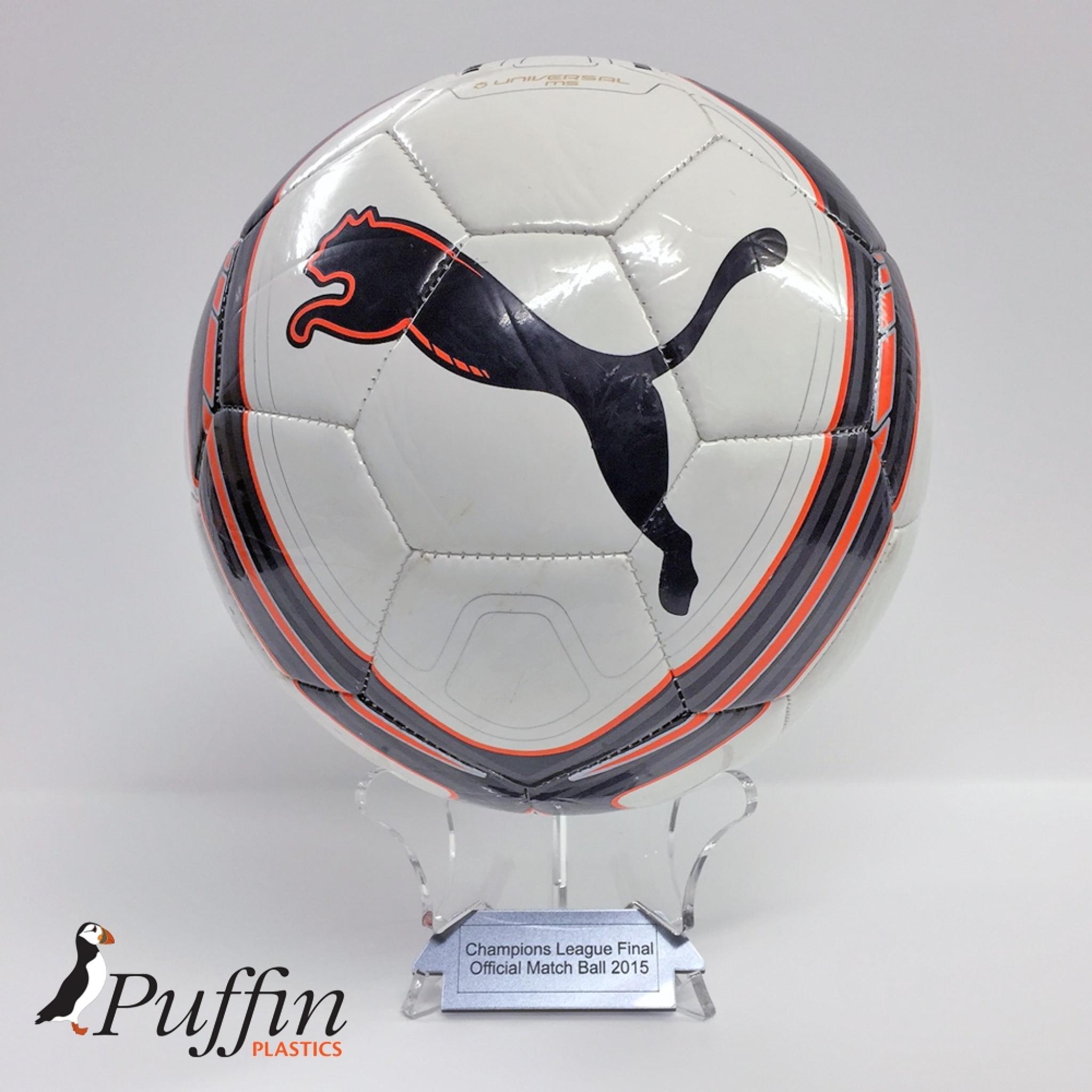 Inscribed Football Display Stand/Rise Plinth | Puffin Plastics