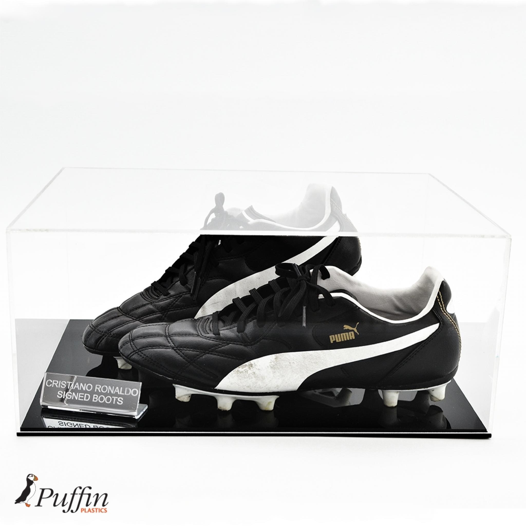 Trainer Display Case - Double | Puffin Plastics