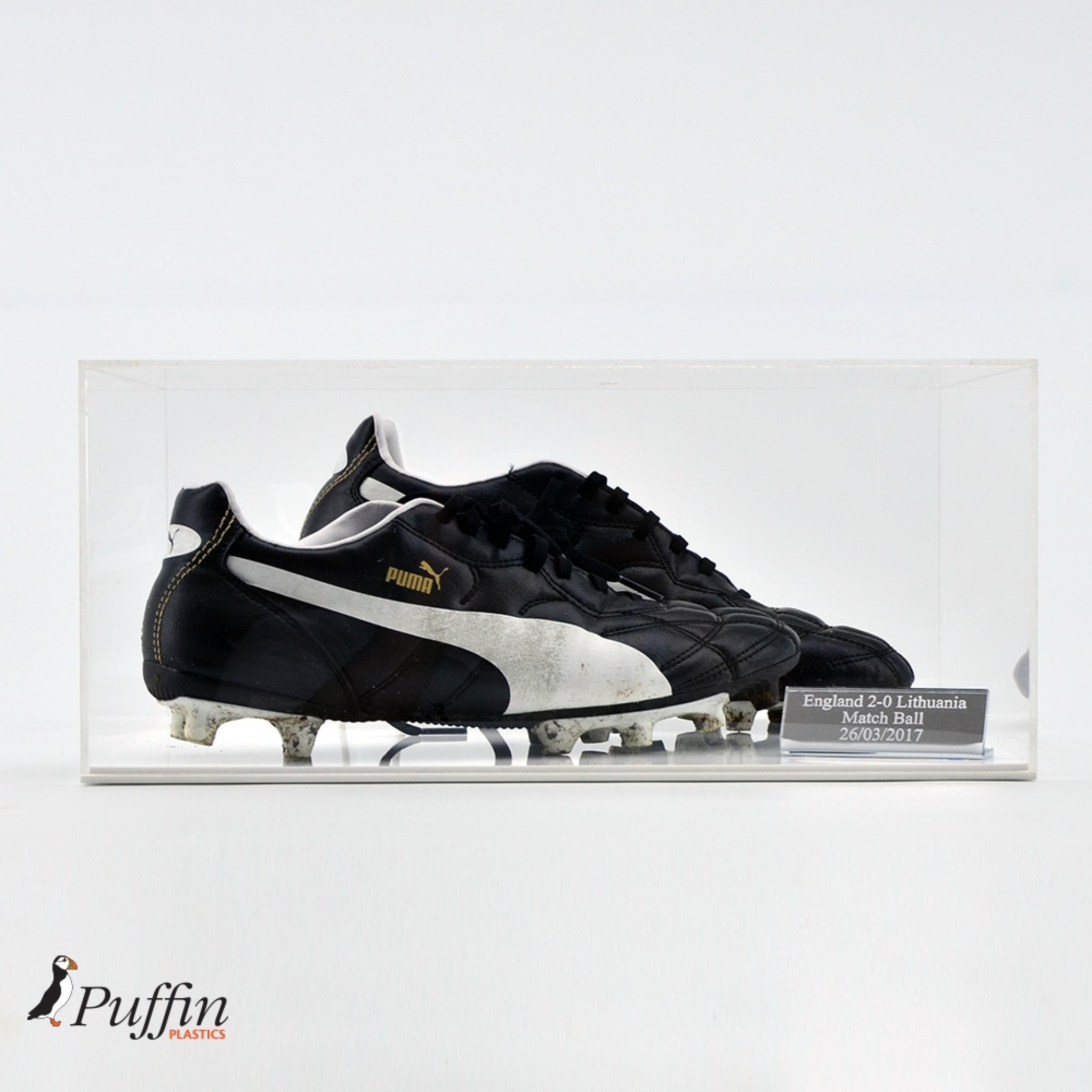 Collectable Shoe Display Case - White Double | Puffin Plastics