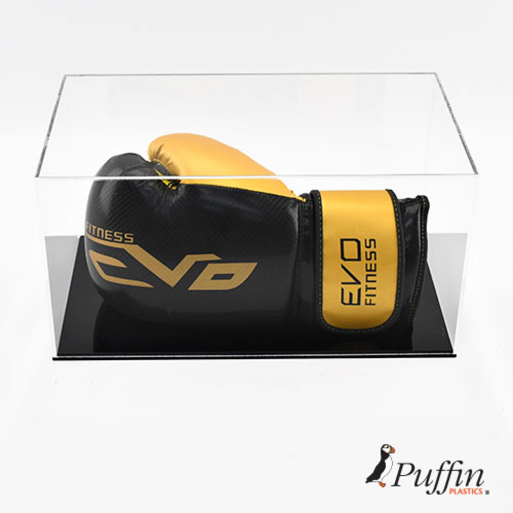 Boxing Glove Display Case - Single Landscape | Puffin Plastics