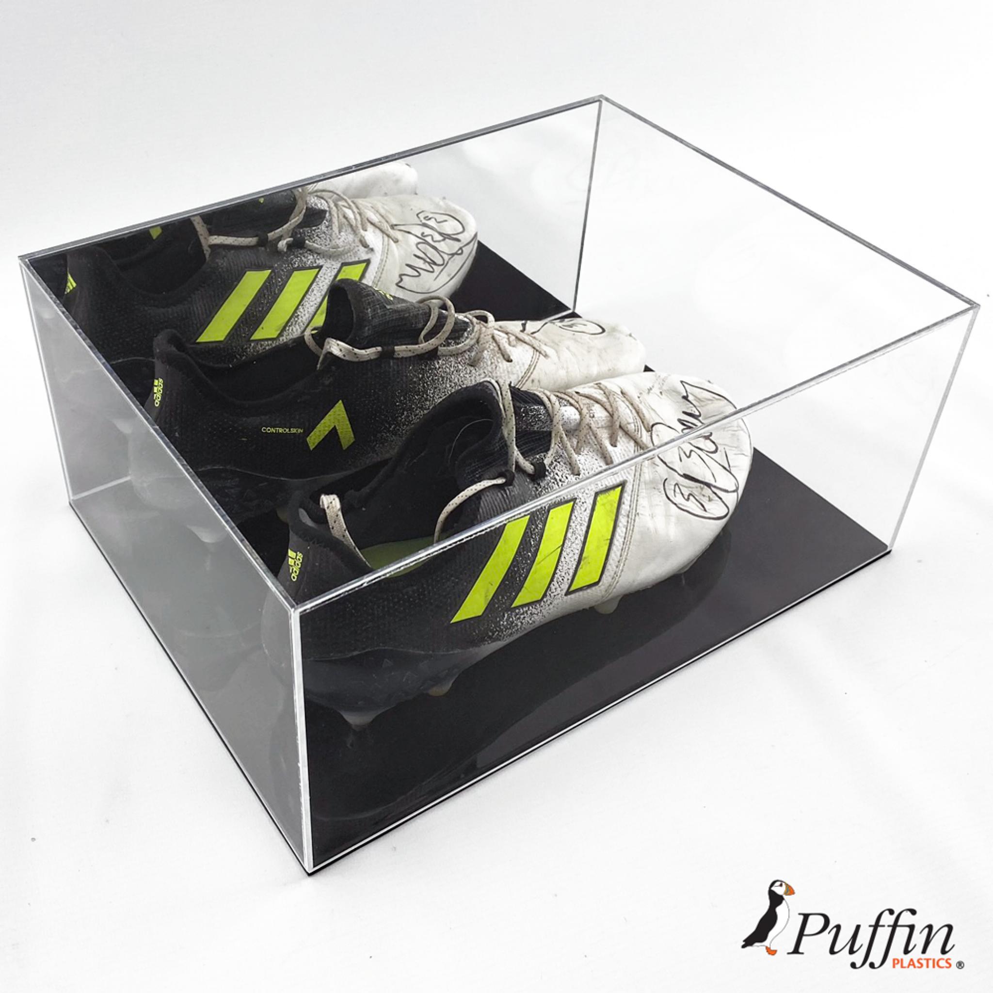 Trainer Display Case - Double | Puffin Plastics