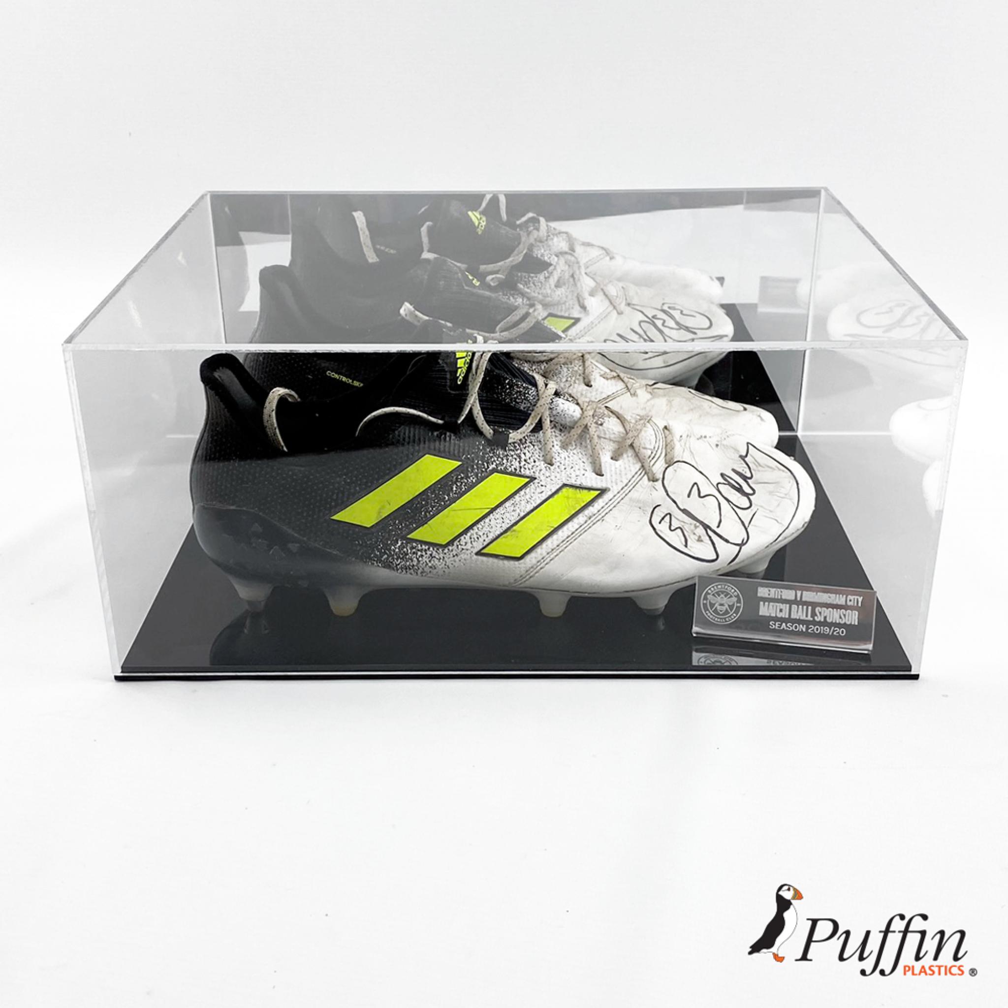 Trainer Display Case - Double | Puffin Plastics