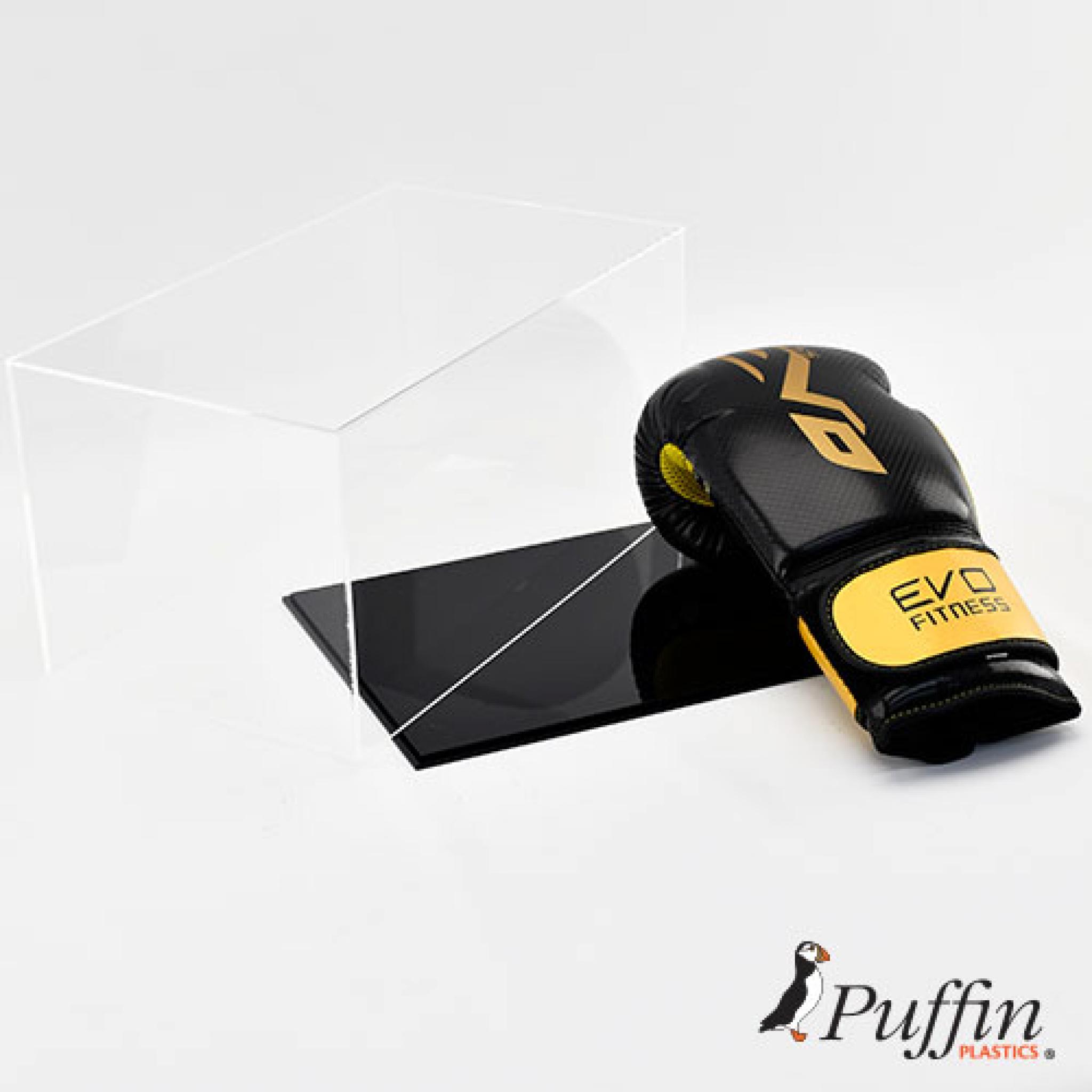 Boxing Glove Display Case - Single Landscape | Puffin Plastics