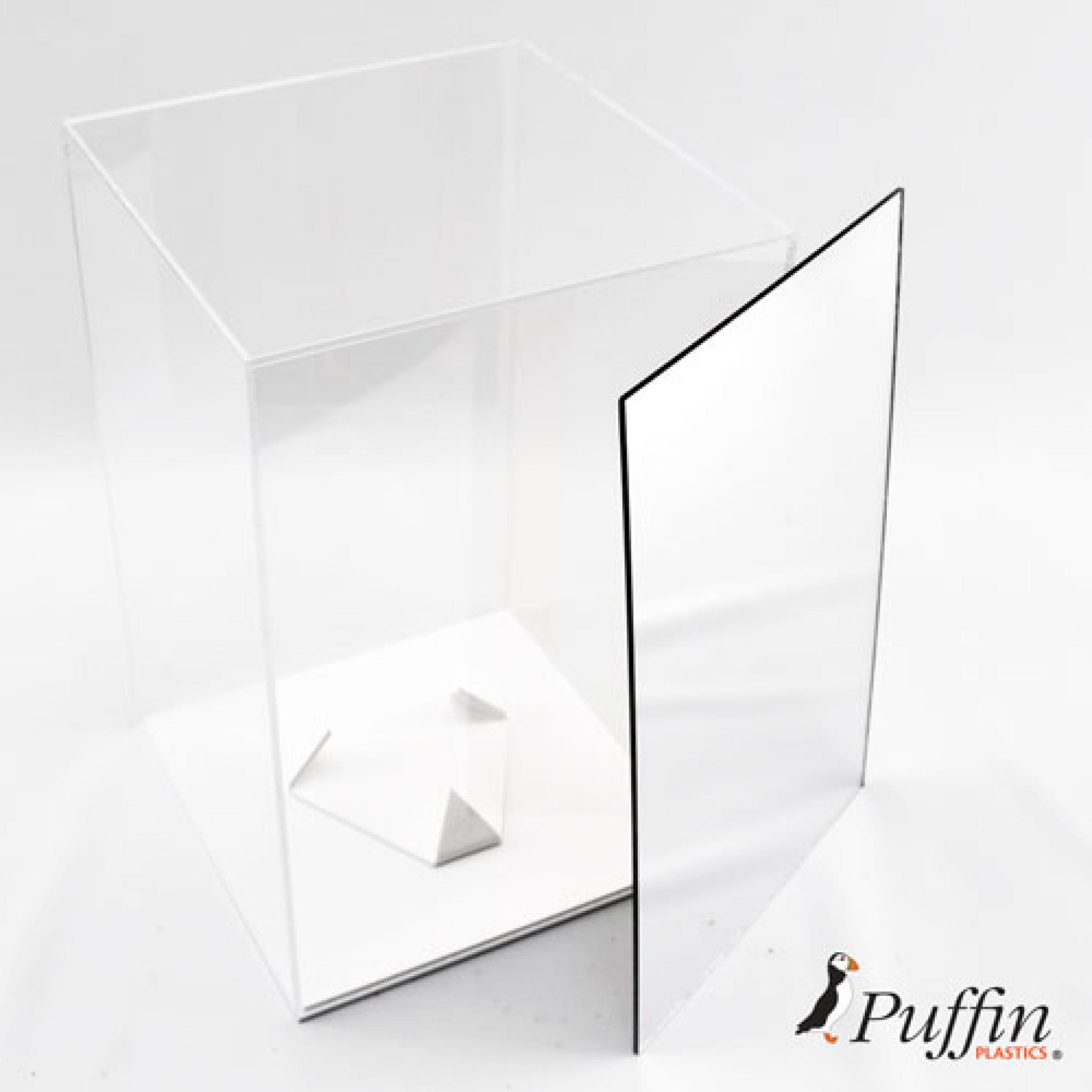 Rugby Deluxe Display Case - Mirror Backing | Puffin Plastics