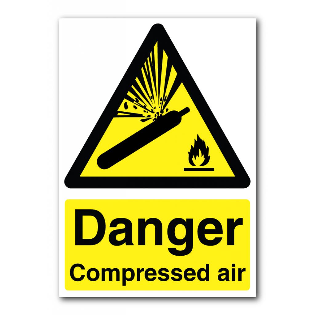 Safety Signs - Danger Compressed Air Flammable Sign
