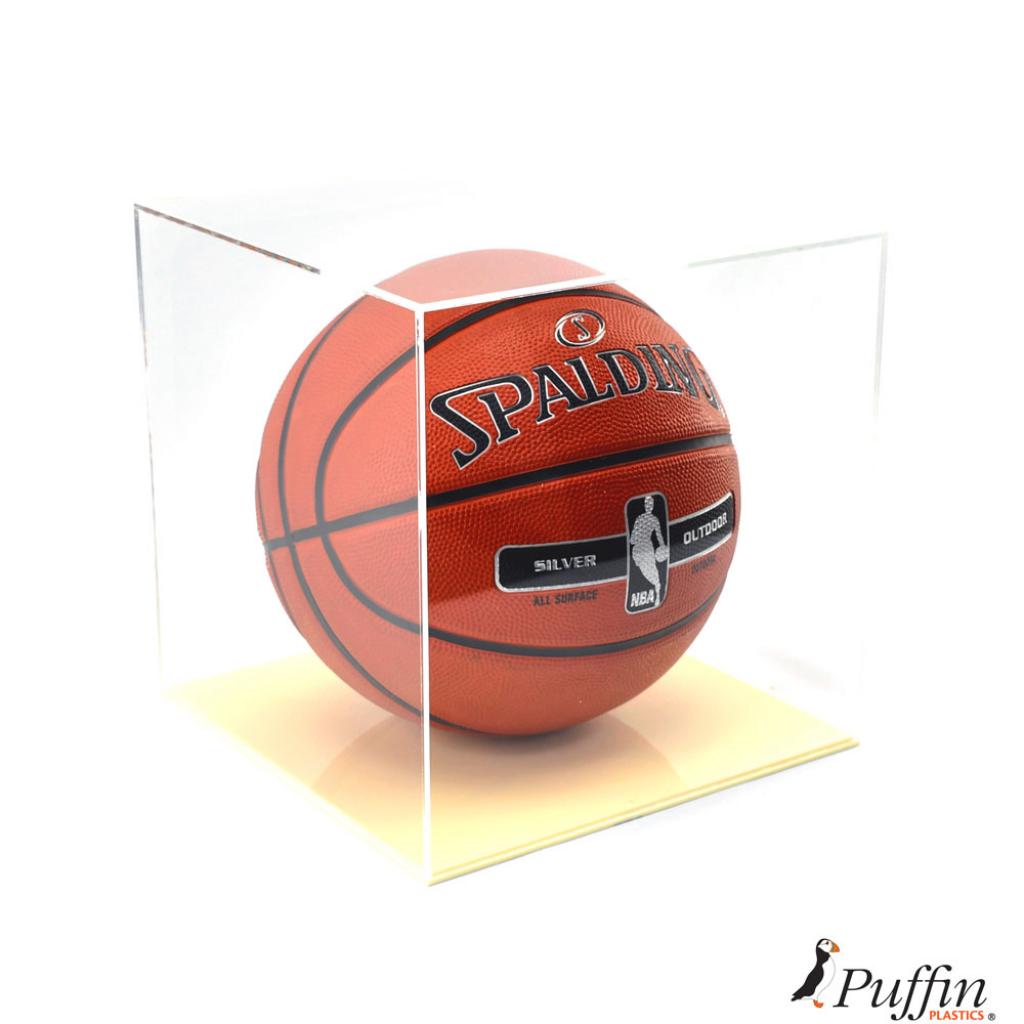 Basketball Display Case - Colour Base | Puffin Plastics