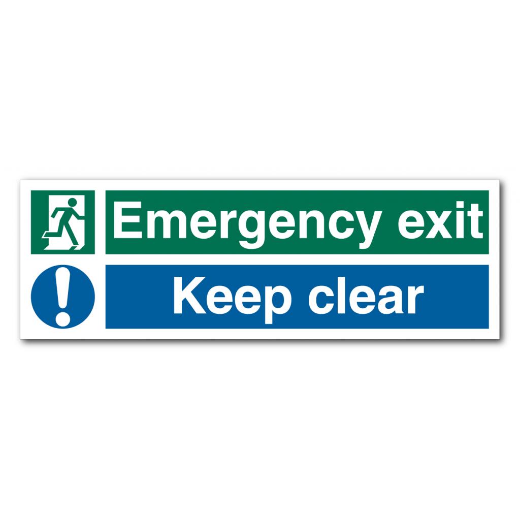 Safety Signs - Safety Condition Signs - Emergency Exit Keep Clear Sign