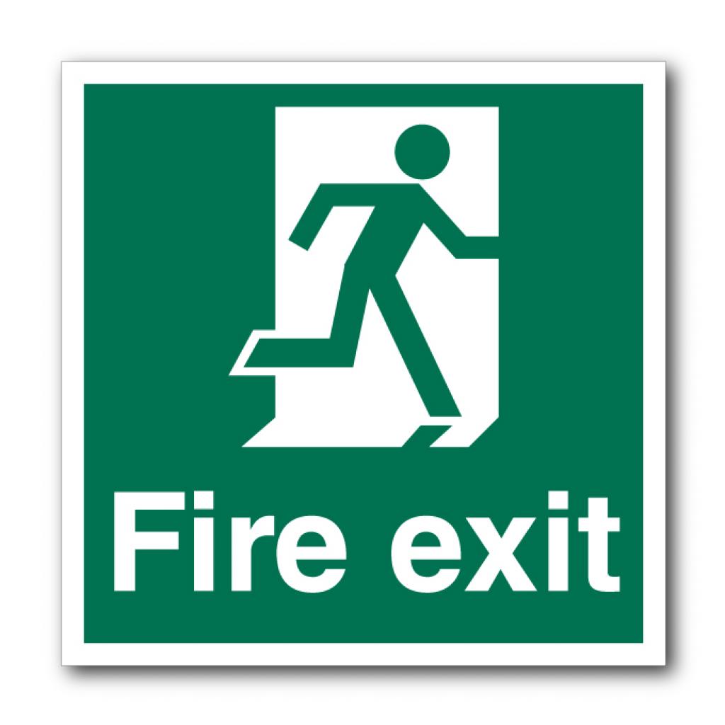 Safety Signs - Safety Condition Signs - Fire Exit Right No Arrow Sign