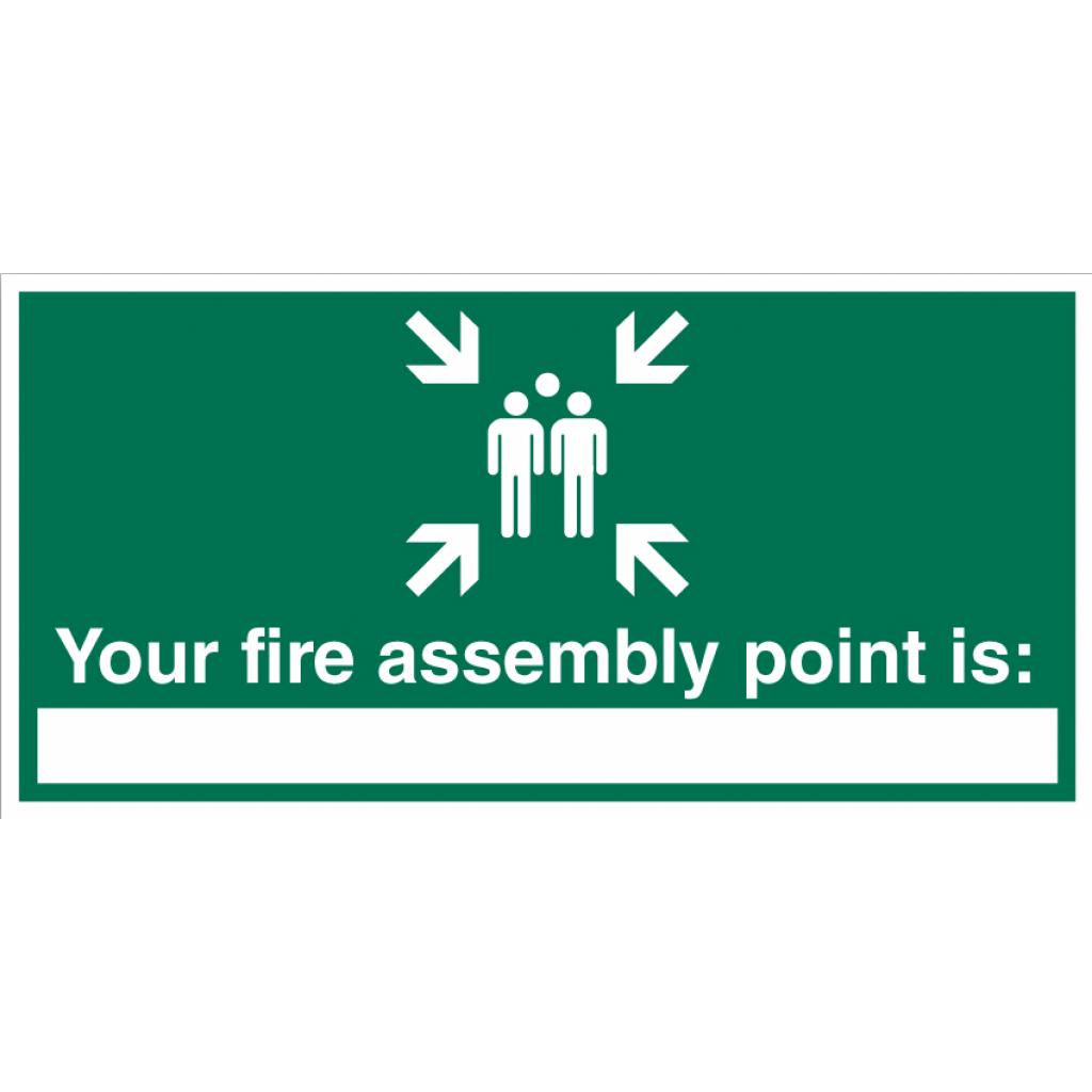 Your Fire Assembly Point Is Here Sign | Puffin Plastics