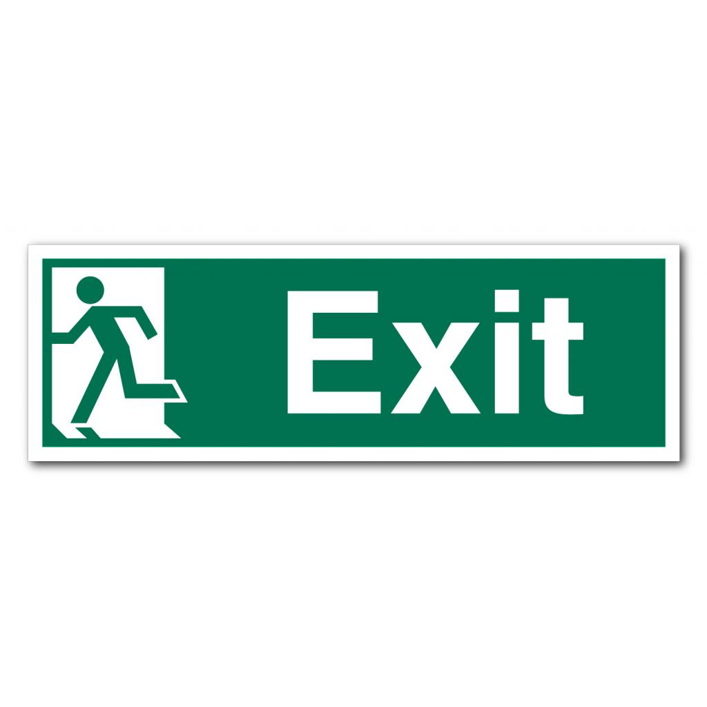 Safety Signs - Safety Condition Signs - Exit Left No Arrow Sign