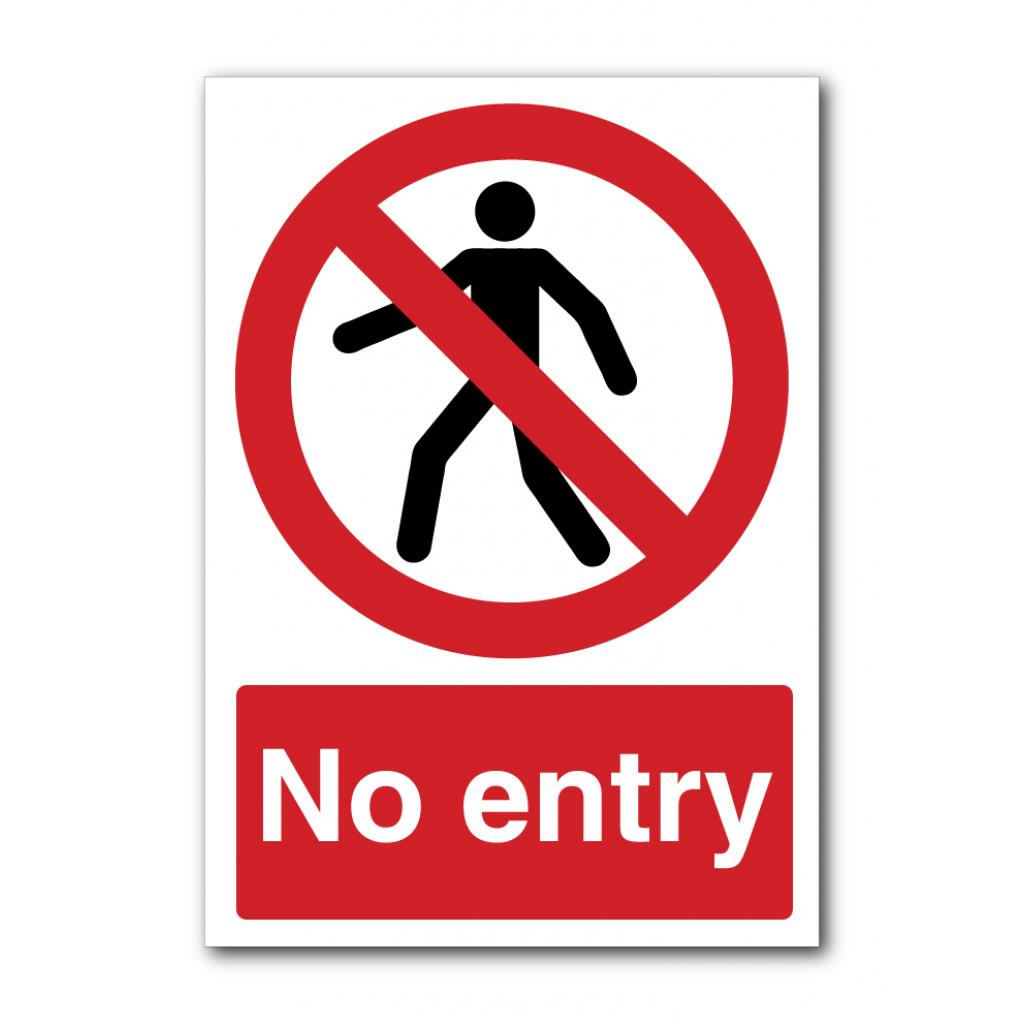 Safety Signs - No Entry Symbol | Puffin Plastics