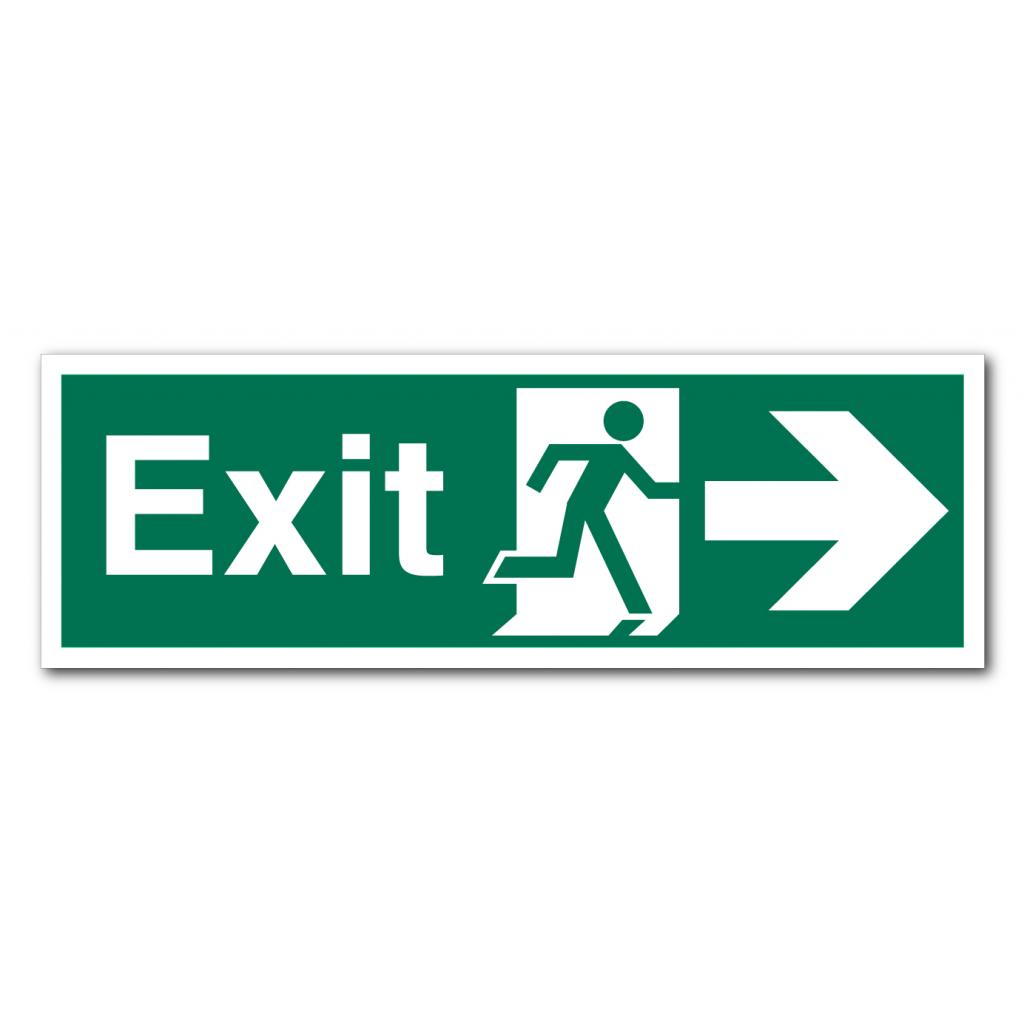 Safety Signs - Safety Condition Signs - Exit Right Sign
