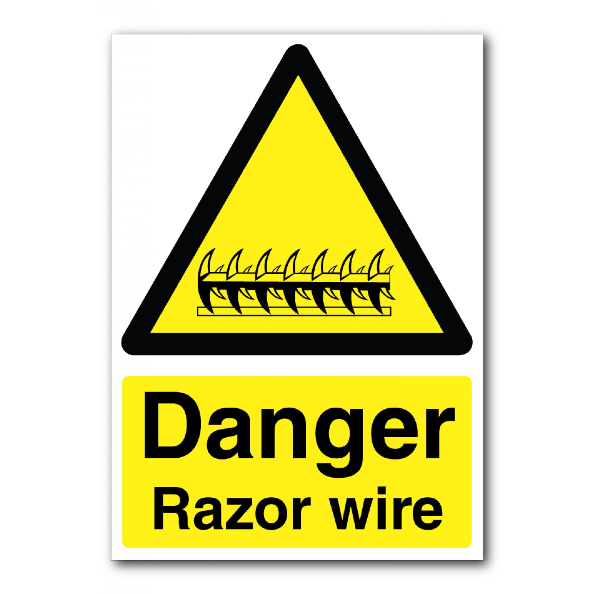 Safety Signs - Hazard Signs - Danger Razor Wire Sign