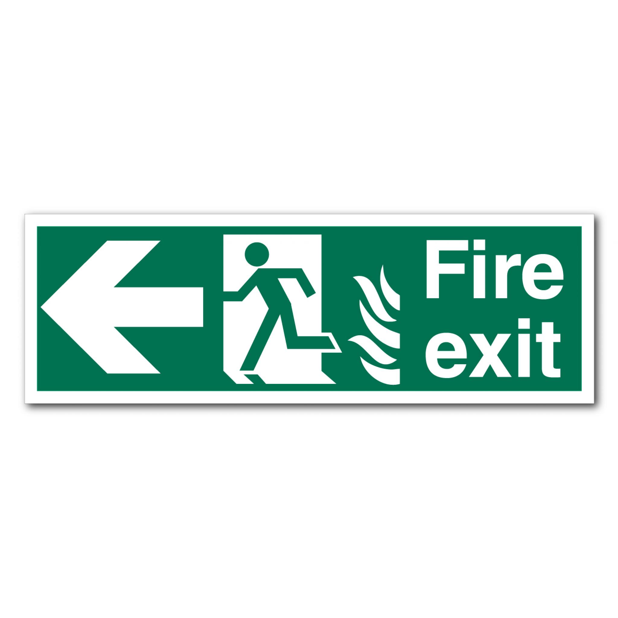 Safety Signs - Safety Condition Signs - Fire Exit Left NHS Sign