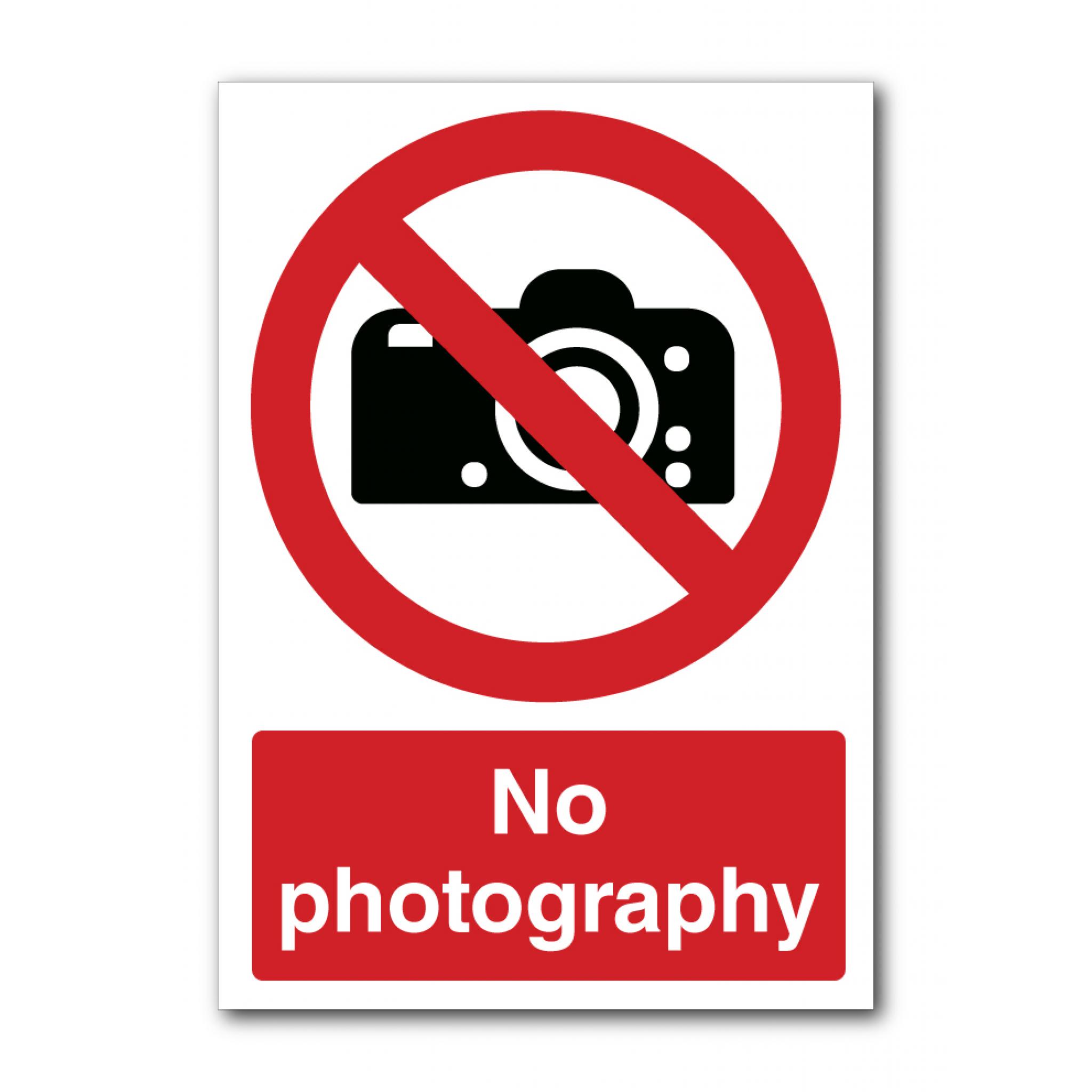 Safety Signs - Prohibition Signs - No Photography Sign
