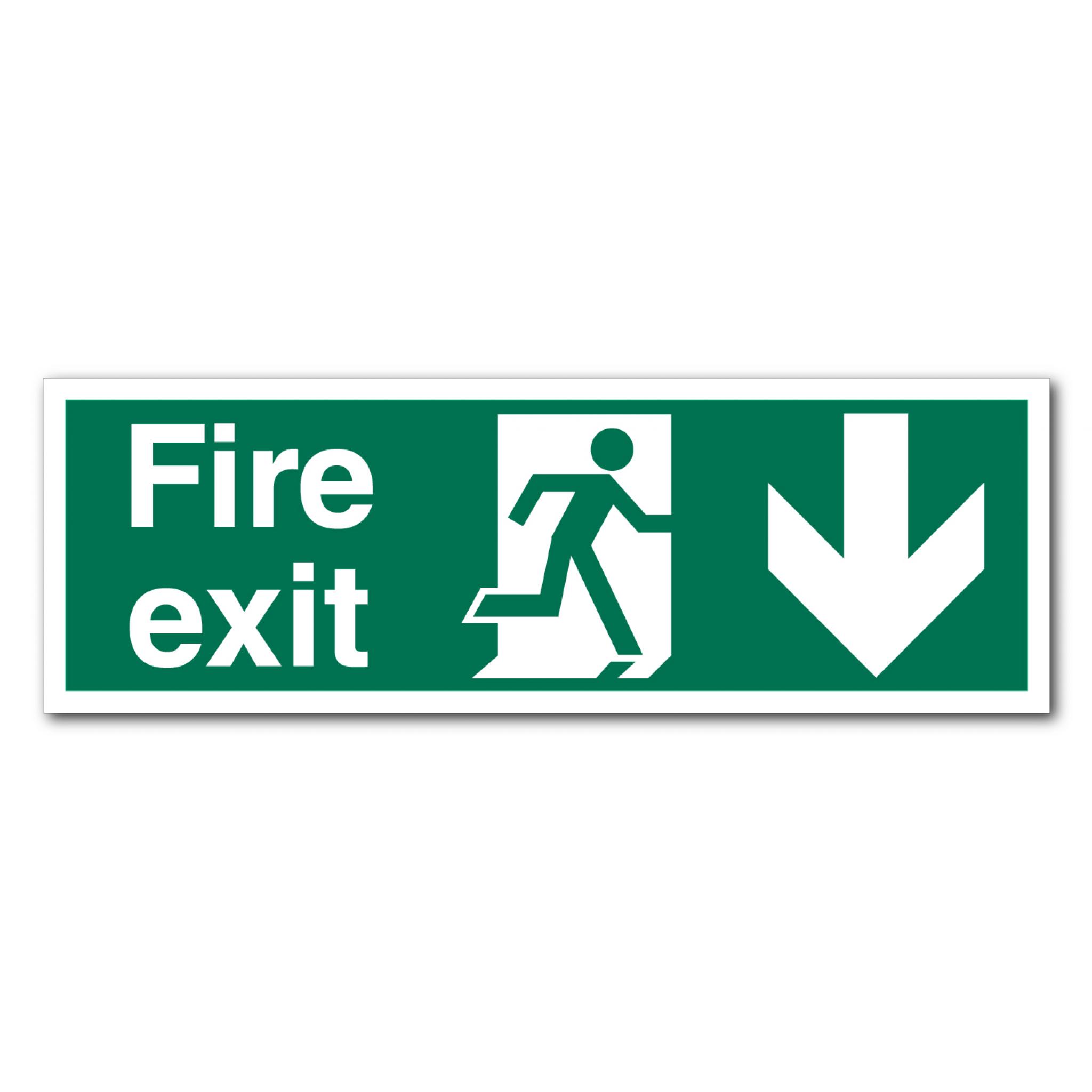 Safety Signs - Safety Condition Signs - Fire Exit (Down) Sign