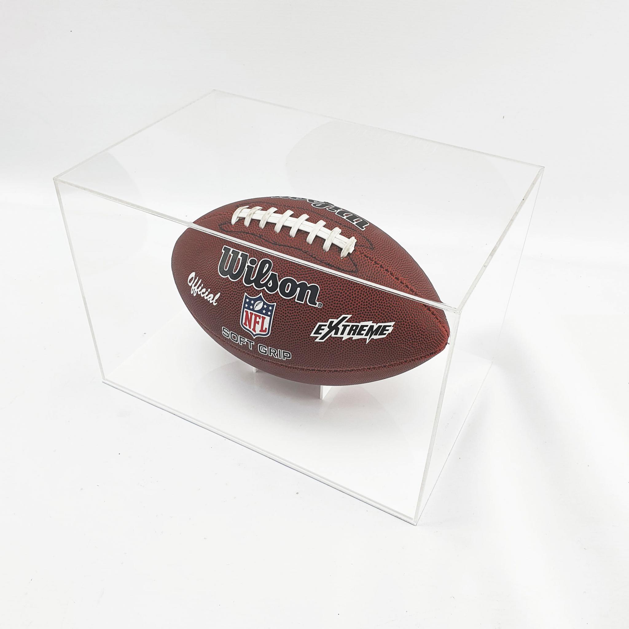 American Football Display Case -White | Puffin Plastics